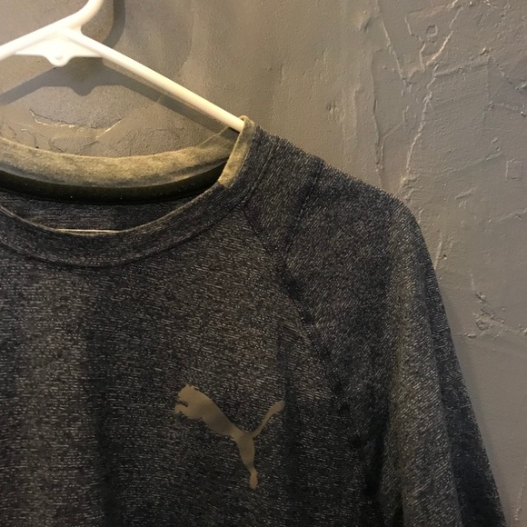 Puma | Shirts | Puma Mens Blue Grey Short Sleeve Tshirt | Poshmark